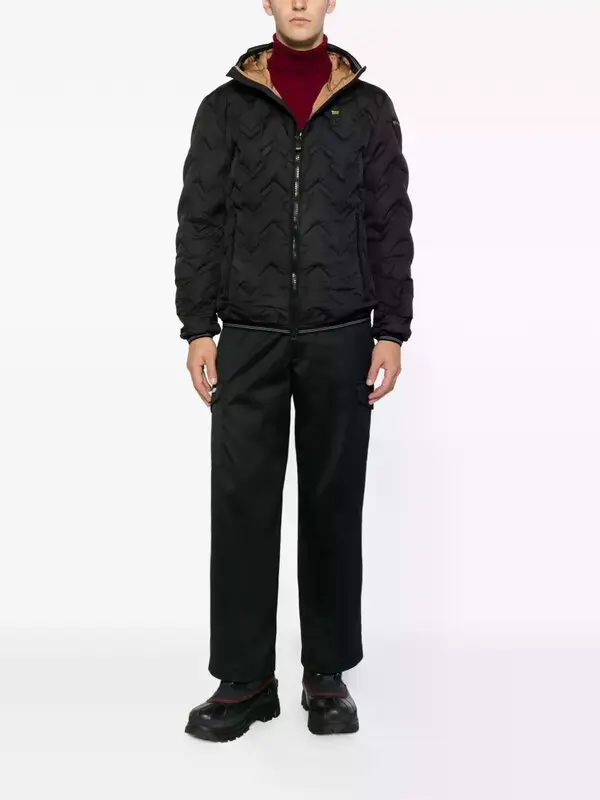 BLAUER. Quilted Hooded Jacket