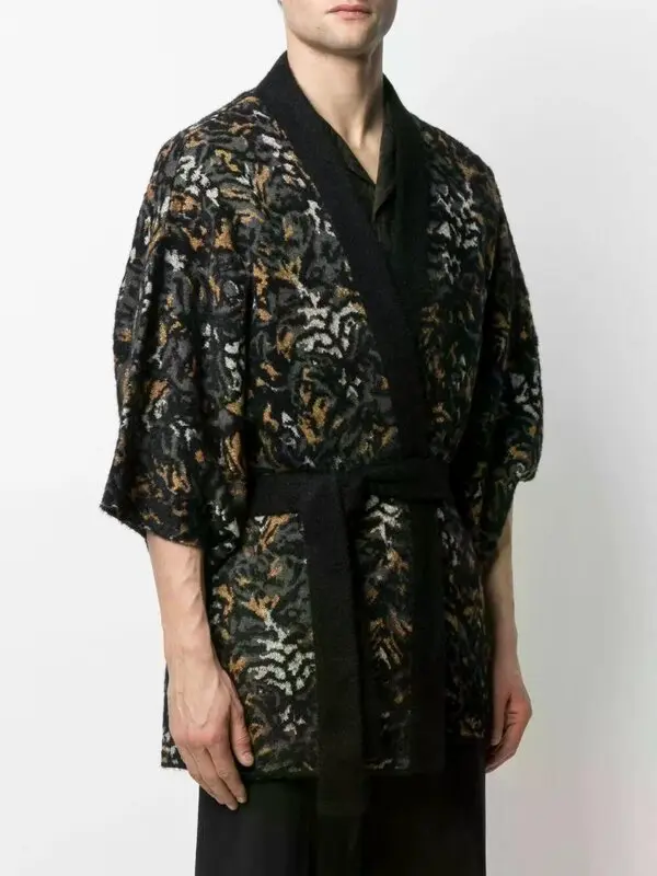 Saint Laurent Leopard-knit Cardigan