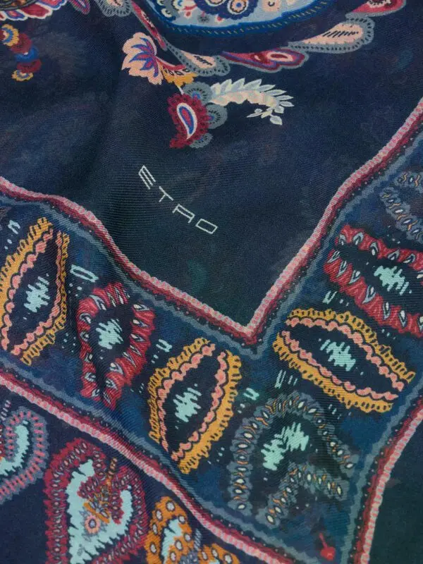Etro Floral Paisley Scarf - Blue