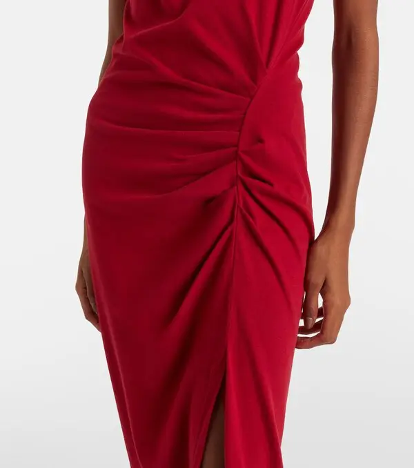 Isabel Marant Étoile Nadela Gathered Cotton Maxi Dress - Red