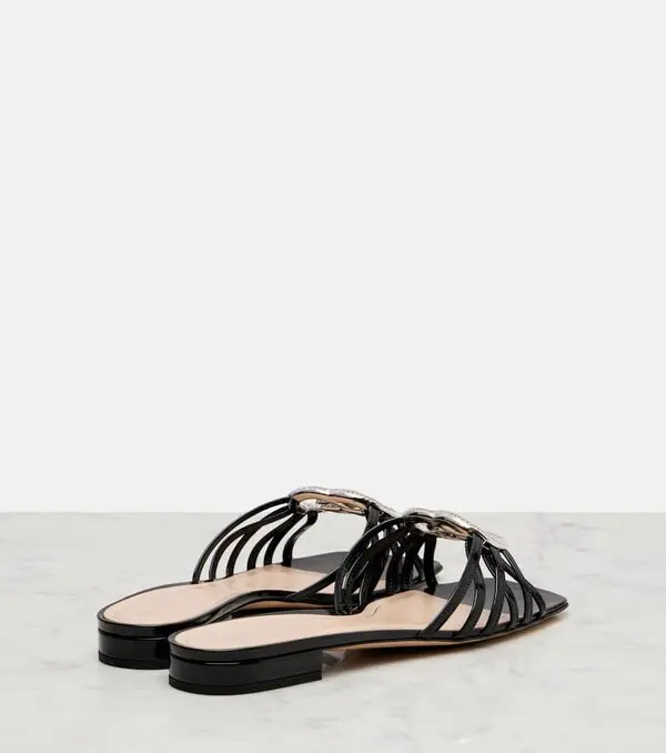 Gucci Interlocking G Patent Leather Sandals