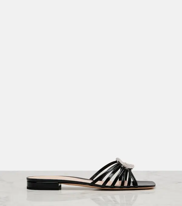 Gucci Interlocking G Patent Leather Sandals