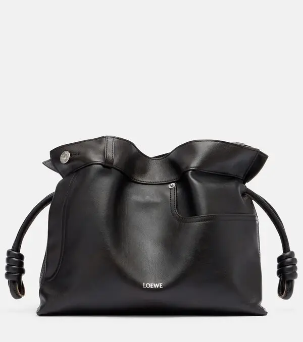 Loewe Flamenco Medium Leather Clutch - Brown