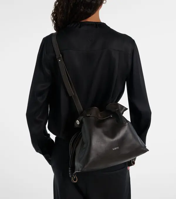 Loewe Flamenco Medium Leather Clutch - Brown