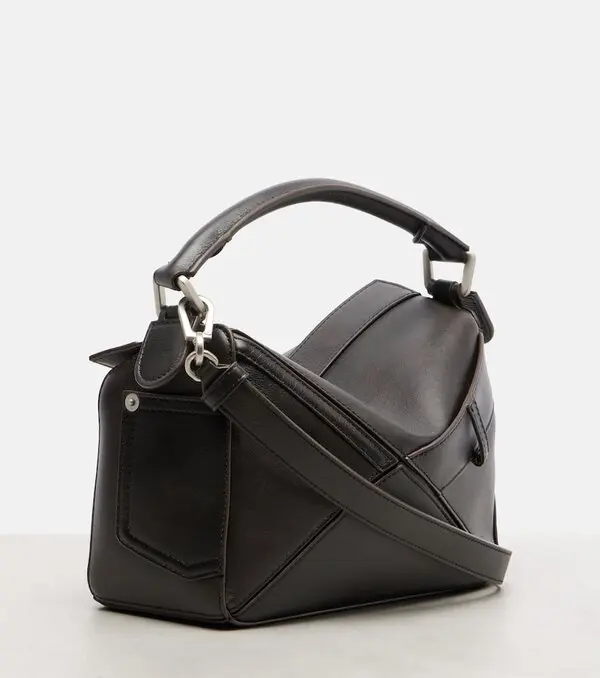 Loewe Puzzle Panta Small Leather Tote Bag - Brown