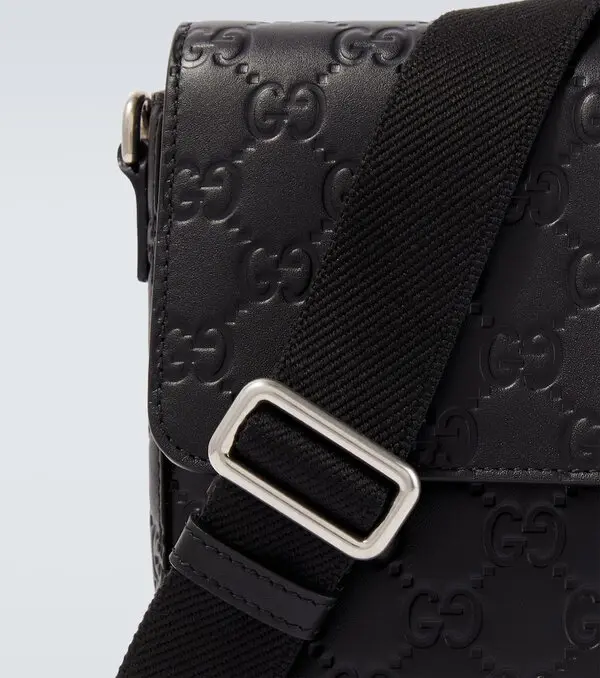 Gucci Gg Embossed Leather Phone Pouch