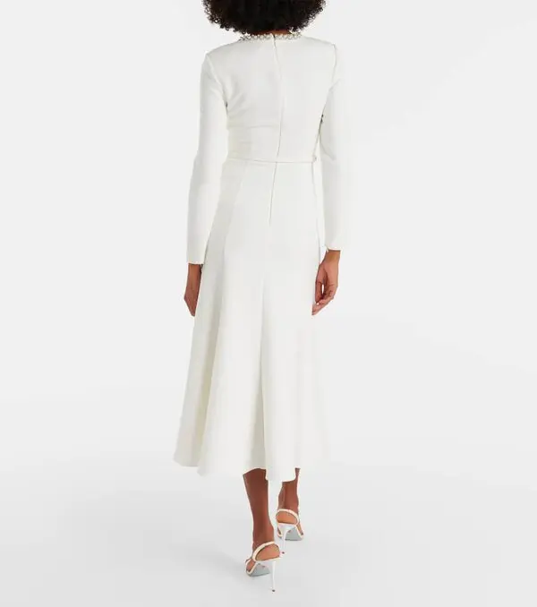 Roland Mouret Embellished Crepe Cocktail Dress