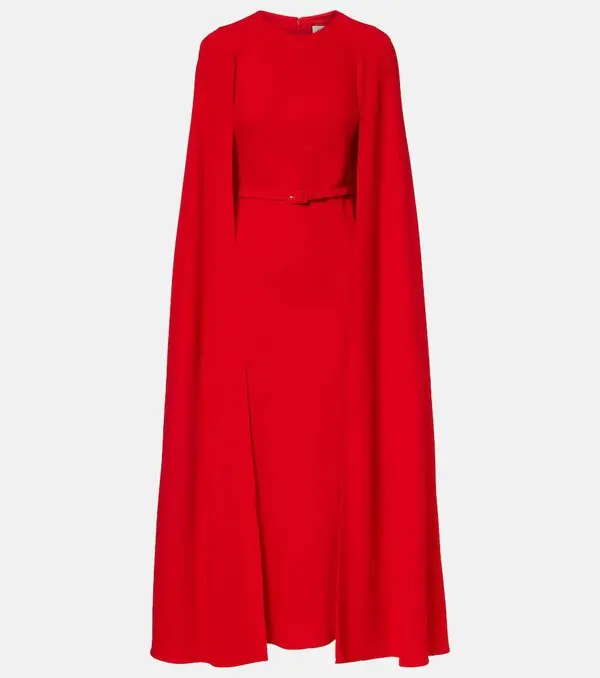 Roland Mouret Caped Cady Gown - Red