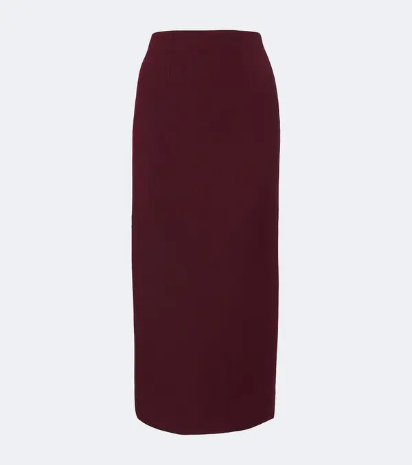 Roland Mouret Crêpe Pencil Skirt - Burgundy
