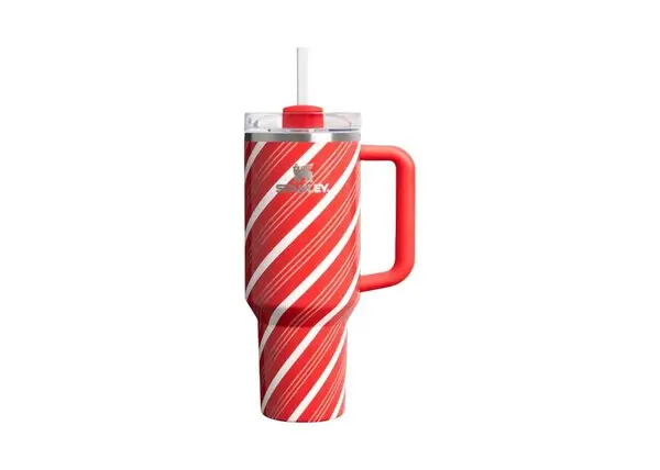 STANLEY 40oz Stainless Steel Flowstate Quencher Tumbler - Candy Cane Twist