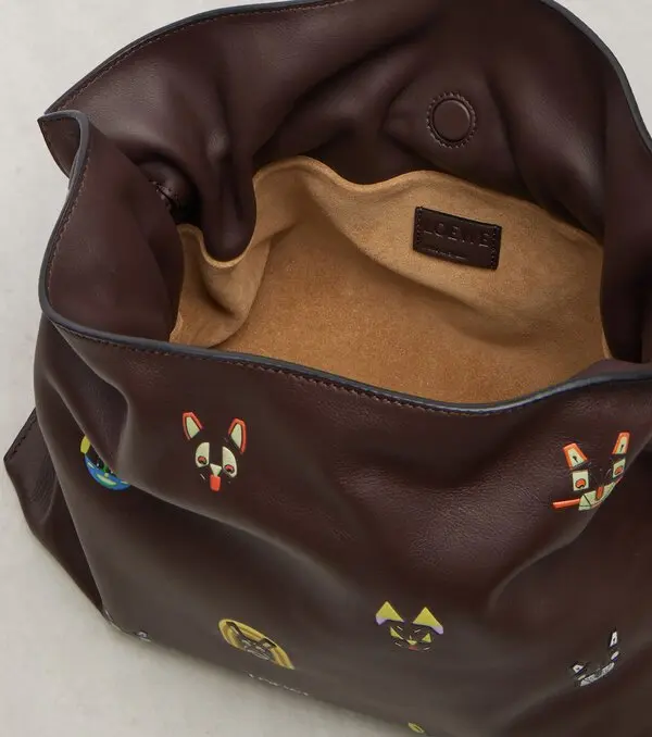 Loewe X Louis Wain Flamenco Medium Clutch - Brown