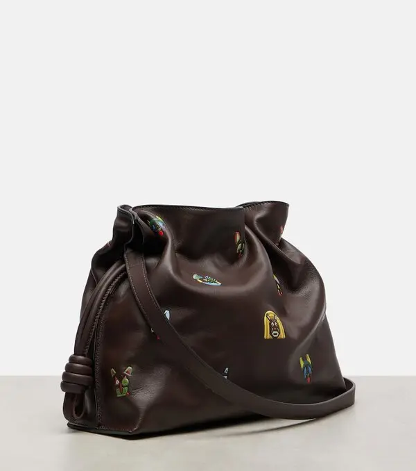 Loewe X Louis Wain Flamenco Medium Clutch - Brown