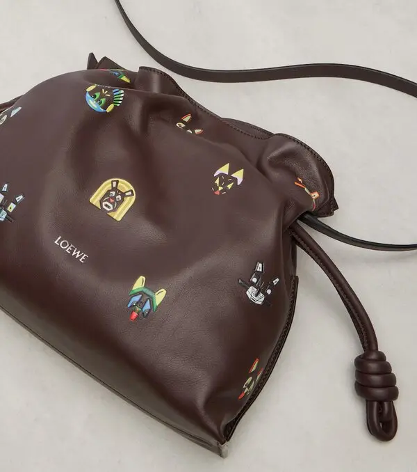 Loewe X Louis Wain Flamenco Medium Clutch - Brown
