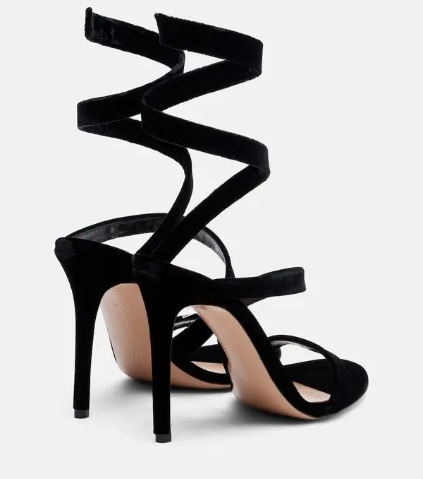 GIANVITO ROSSI Opera 105 Velvet Sandals