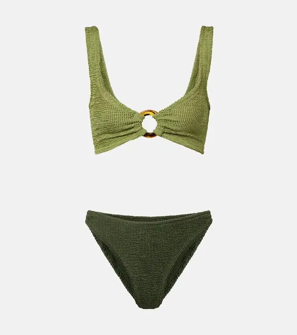 Hunza G Julia Ring-detail Bikini - Green