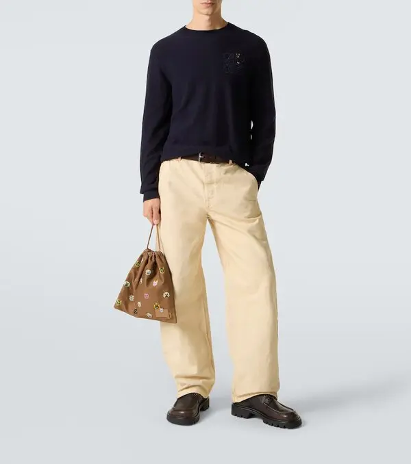 Loewe X Louis Wain Anagram Wool-blend Sweater - Blue
