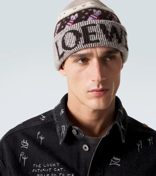 Loewe X Louis Wain Wool-blend Beanie