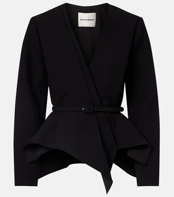 Roland Mouret Asymmetrical Draped Crêpe Blazer