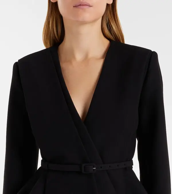 Roland Mouret Asymmetrical Draped Crêpe Blazer