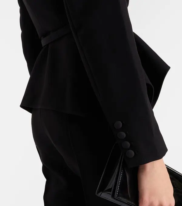 Roland Mouret Asymmetrical Draped Crêpe Blazer