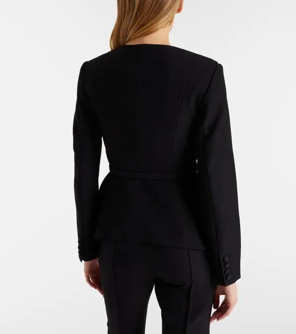 Roland Mouret Asymmetrical Draped Crêpe Blazer