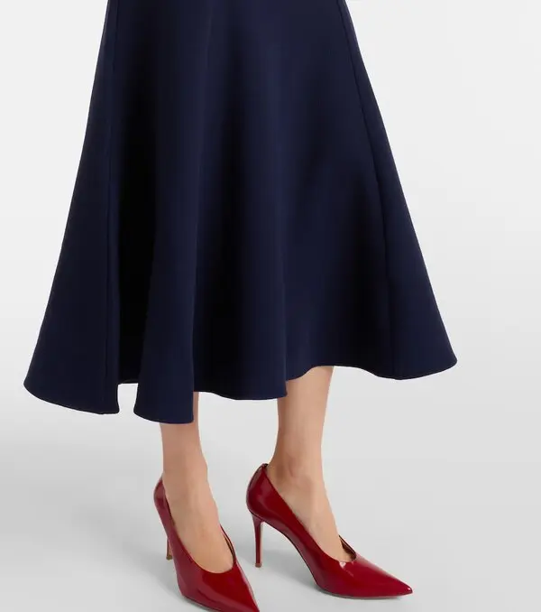 Roland Mouret Belted Wool Crêpe Midi Dress