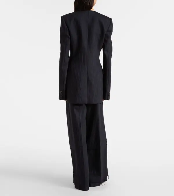 Khaite Naran Pinstripe Wool-blend Blazer