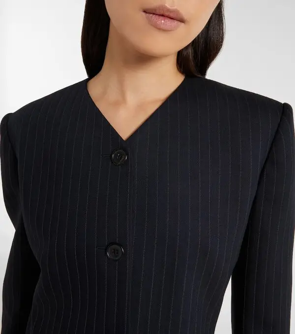 Khaite Naran Pinstripe Wool-blend Blazer