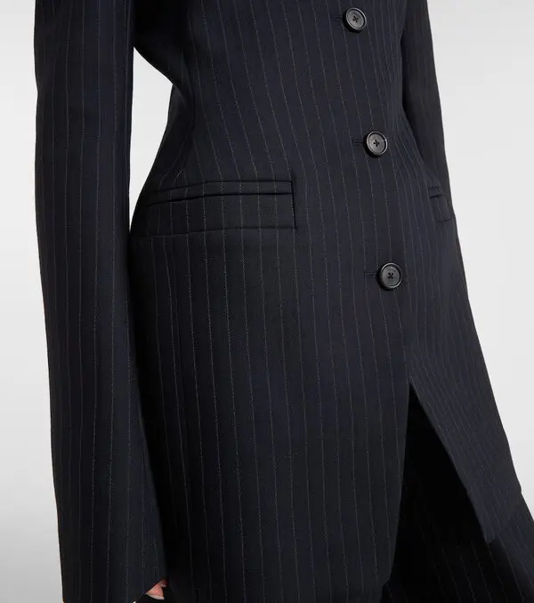 Khaite Naran Pinstripe Wool-blend Blazer