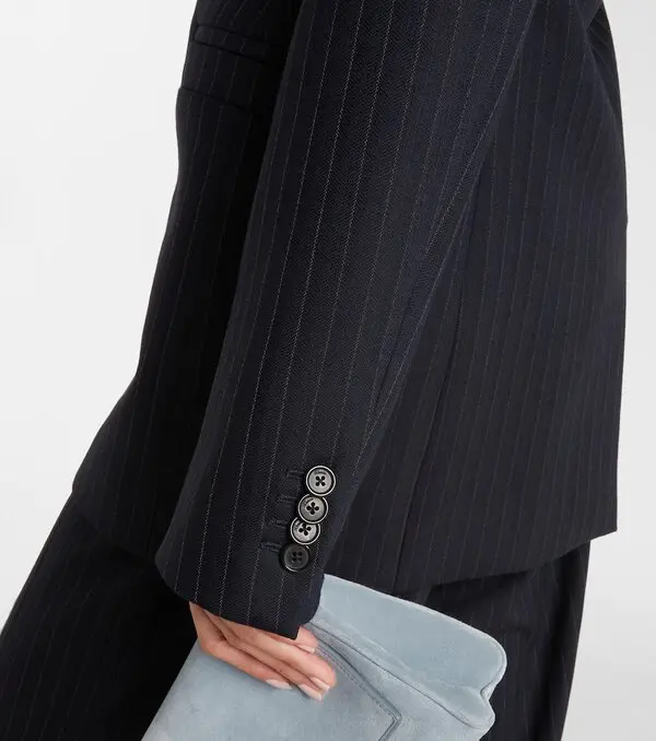 Khaite Naran Pinstripe Wool-blend Blazer