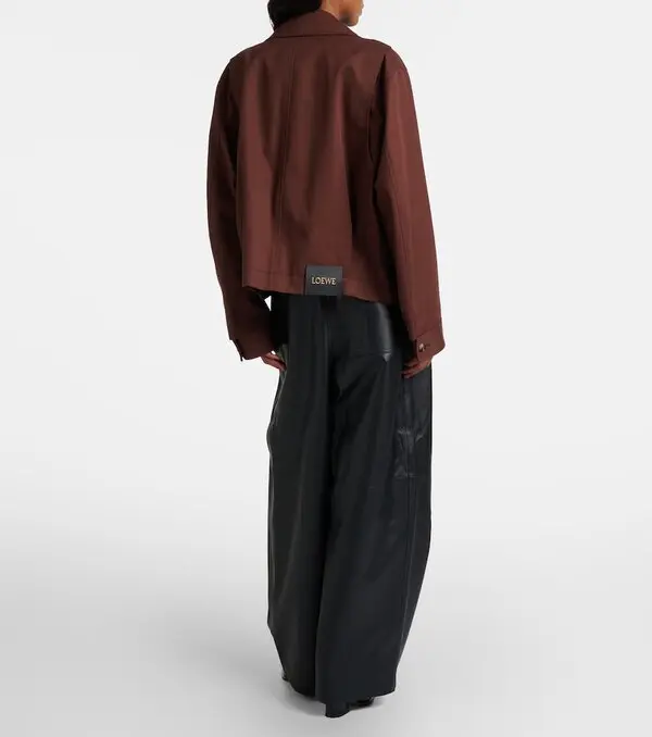Loewe Leather Barrel-leg Pants