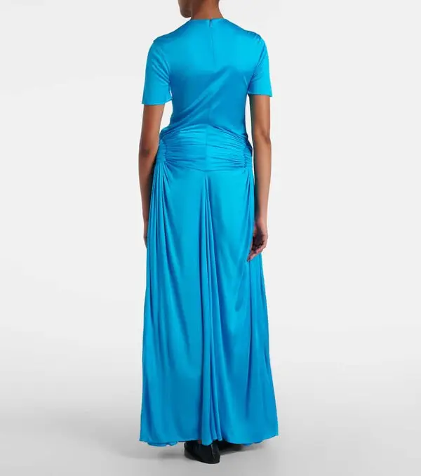 Loewe Cutout Draped Jersey Maxi Dress