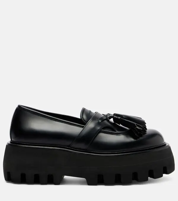 Alexander McQueen Leather Platform Loafers