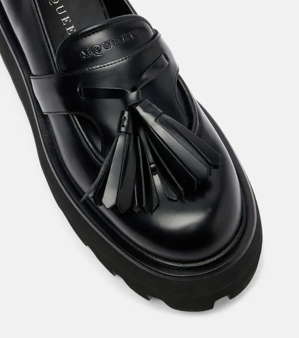 Alexander McQueen Leather Platform Loafers