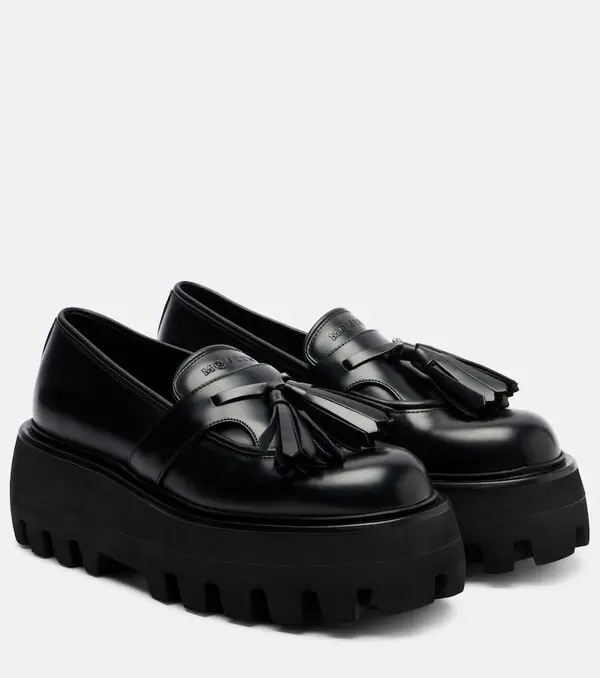 Alexander McQueen Leather Platform Loafers
