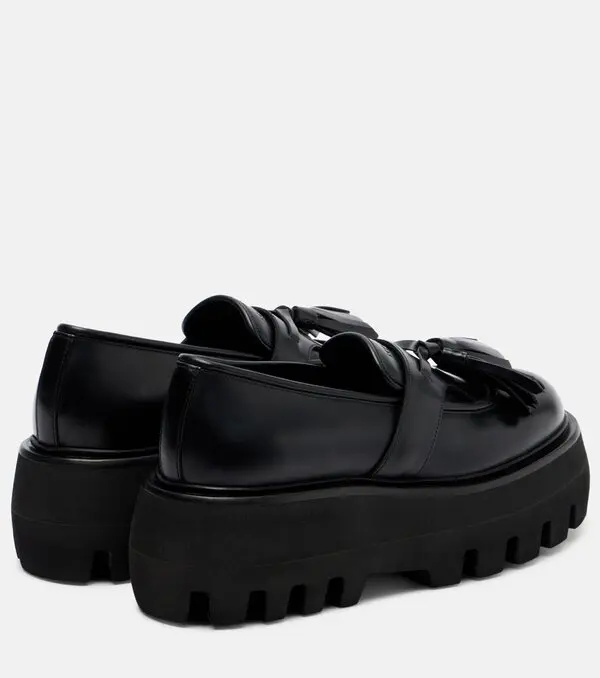 Alexander McQueen Leather Platform Loafers