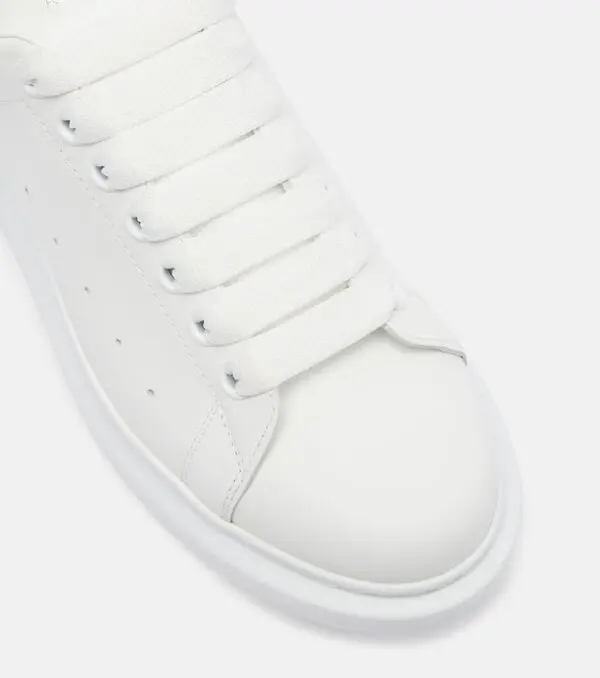 Alexander McQueen Oversized Embellished Leather Sneakers