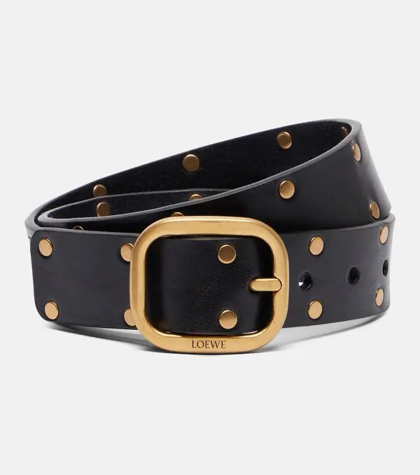 Loewe Studded Leather Belt - Black
