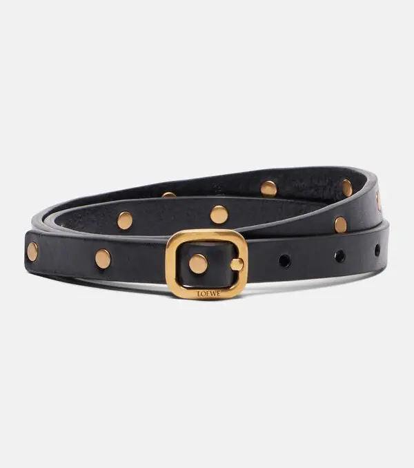 Loewe Studded Leather Belt - Black