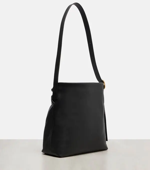 Loewe Draped Leather Tote Bag - Black