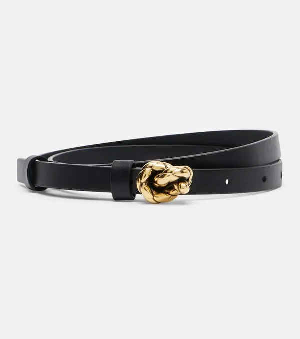 Bottega Veneta Knot Leather Belt - Black