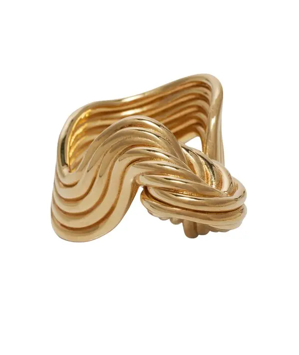 Bottega Veneta Plated Sterling Silver Ring - Gold