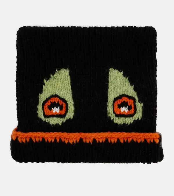Loewe X Louis Wain Cat Wool-blend Beanie - Black
