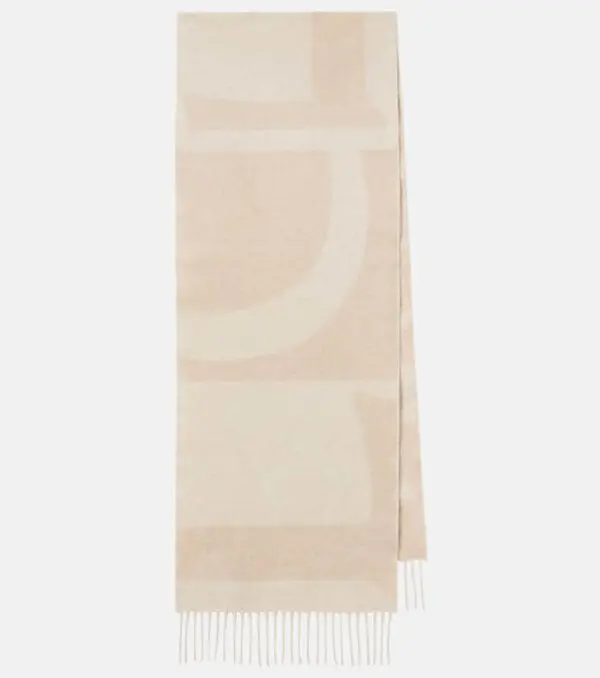 Loewe Fringed Cashmere Scarf - Beige