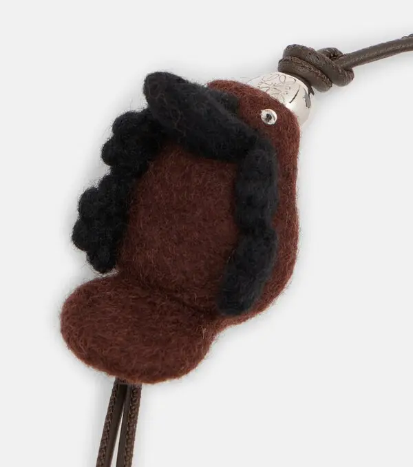 Loewe Leather-trimmed Wool Bag Charm