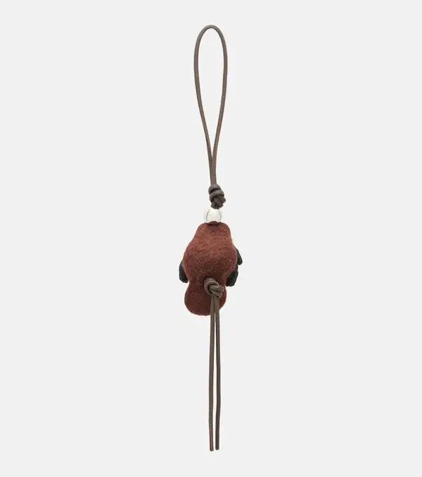 Loewe Leather-trimmed Wool Bag Charm