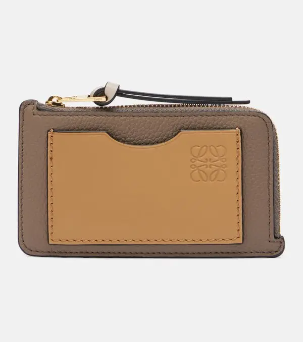 Loewe Anagram Leather Card Case - Beige