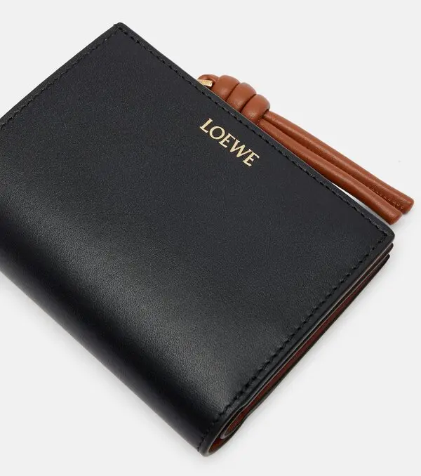 Loewe Knot Leather Wallet - Black