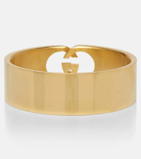 Gucci Gg Crystal-embellished Bangle - Gold