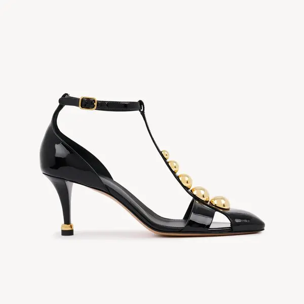 Chloé Cleia Heeled Sandal - Black